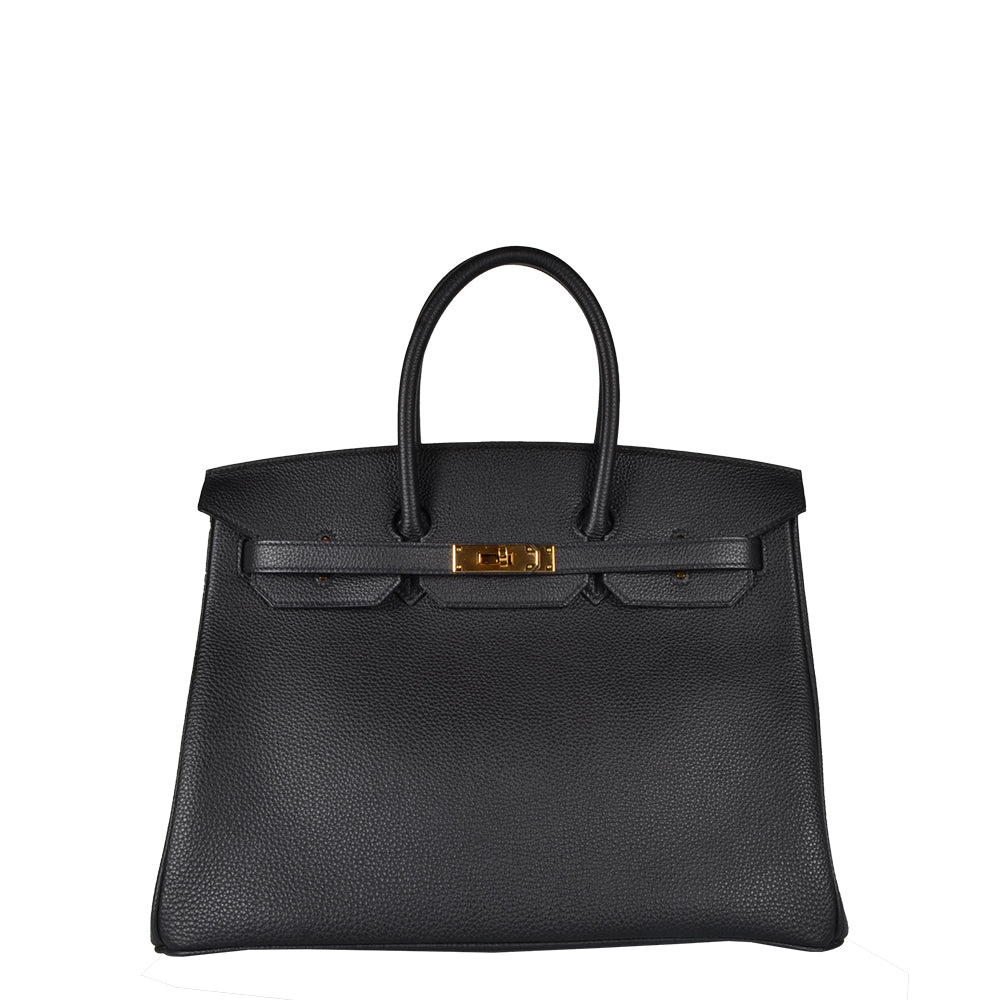 Hermes Birkin 35 Togo Leder Schwarz Hardware Gold – ewa lagan