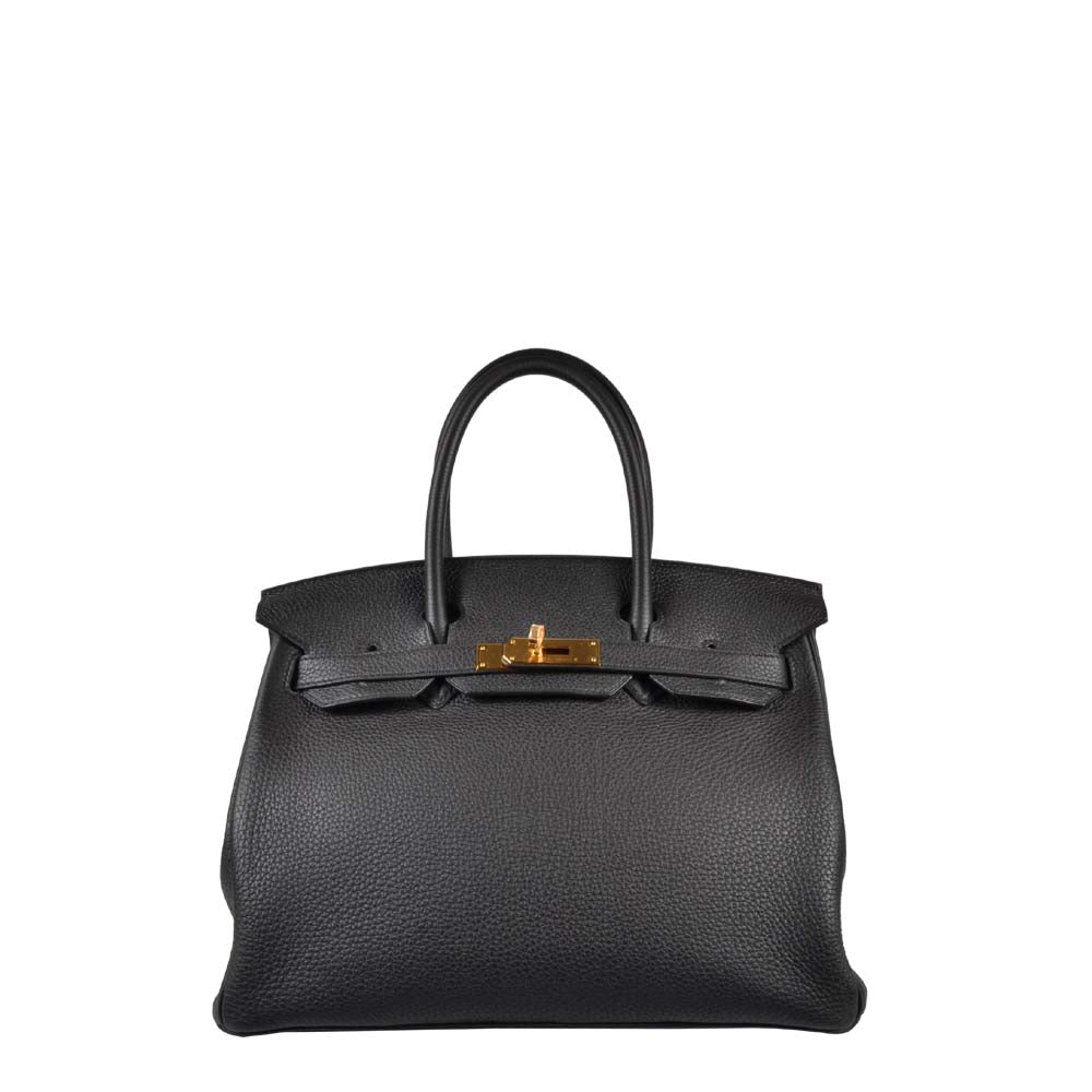 Hermes Birkin 30 Clemence Leder Schwarz Hardware Gold – ewa lagan